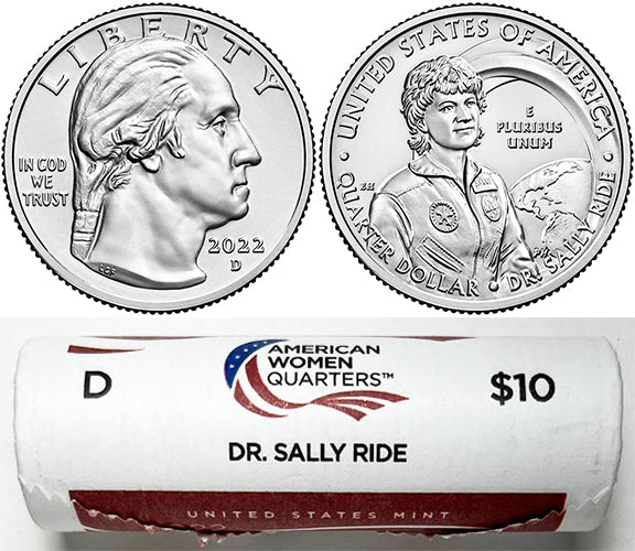 2022 - 25 D Mint American Women Quarter United States Mint Wrapped Rol ...